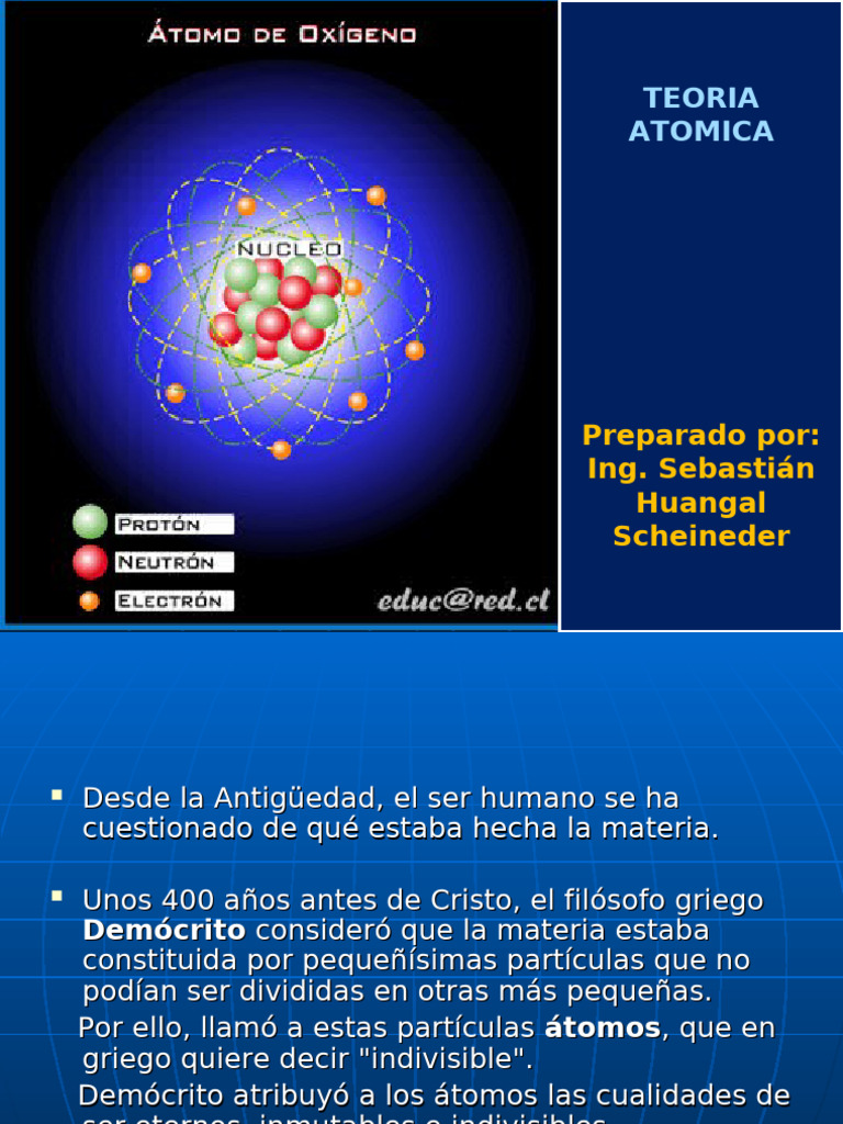 TEORIA ATOMICAs Power Point | PDF