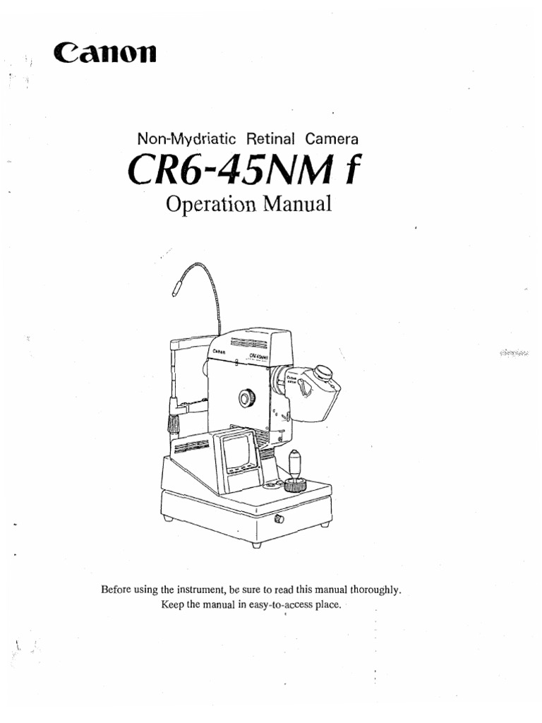 Canon CR6-45NMf Operations Manual | PDF