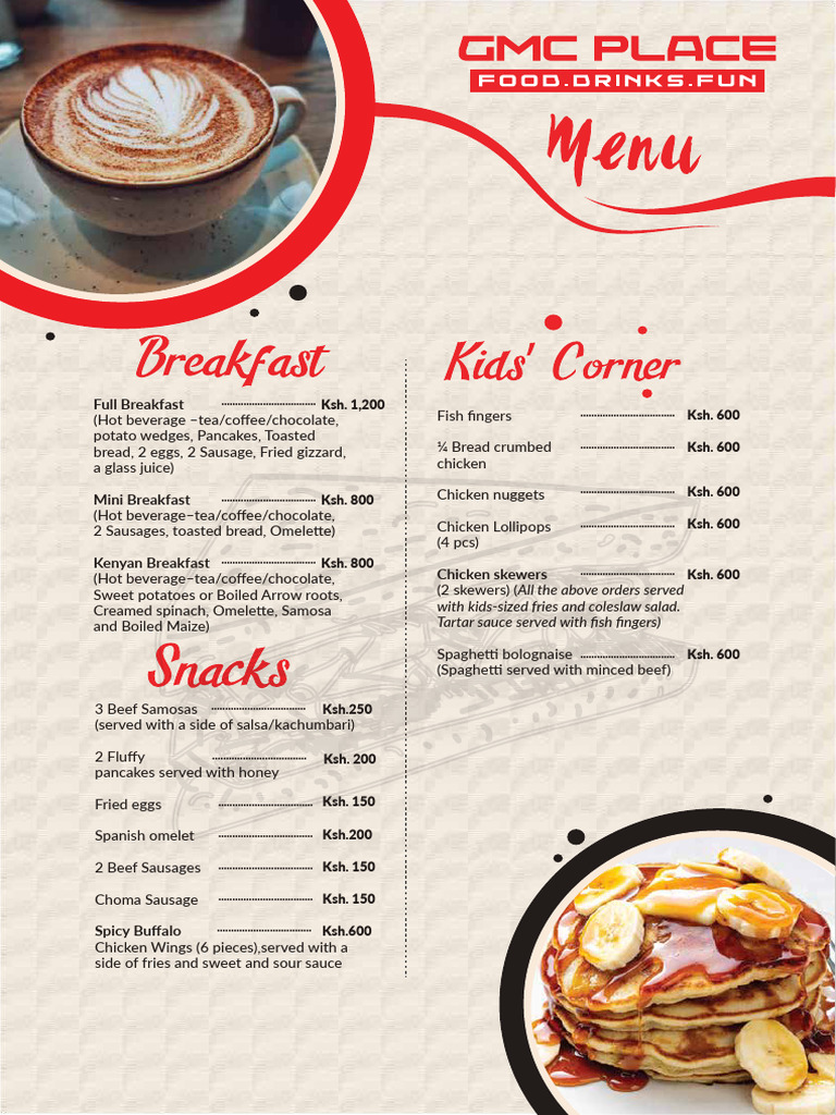 GMC-Kitengela-Menu-2024 | PDF