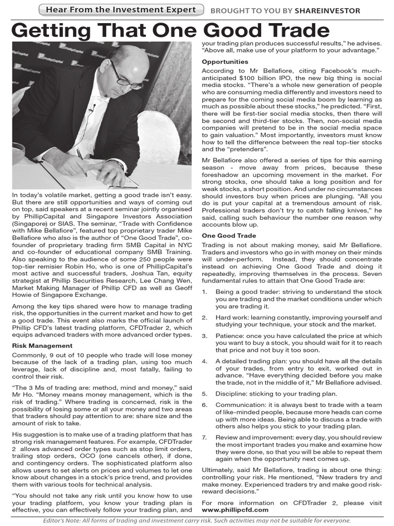 One Good Trade | PDF