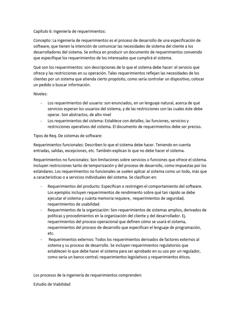 Resumen Requerimientos | PDF