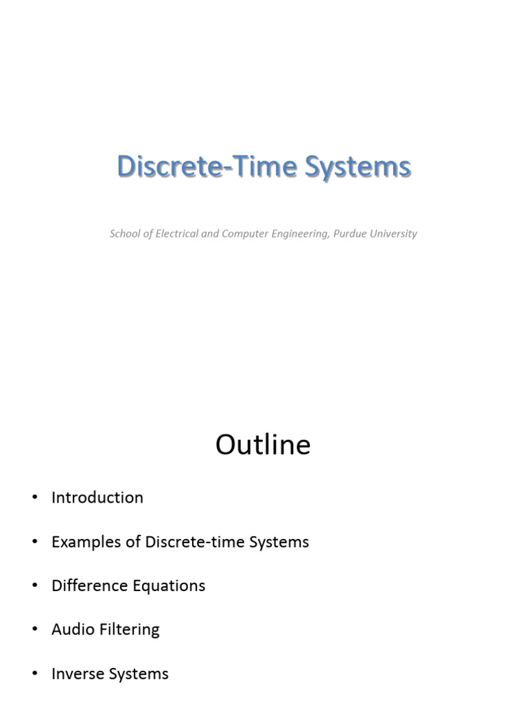 Chp2 - Discrete-Time Systems | PDF