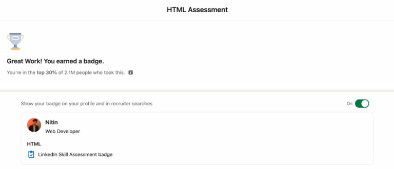 HTML Linked in Badge | PDF
