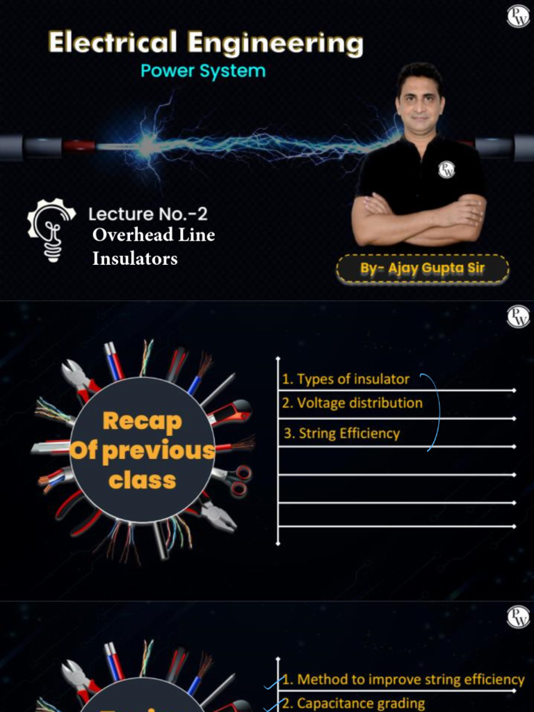 Overhead Line Insulators 02 - Class Notes (By Ajay Sir) | PDF Overhead Line Insulators 02 - Class Notes (By Ajay Sir) | PDF
