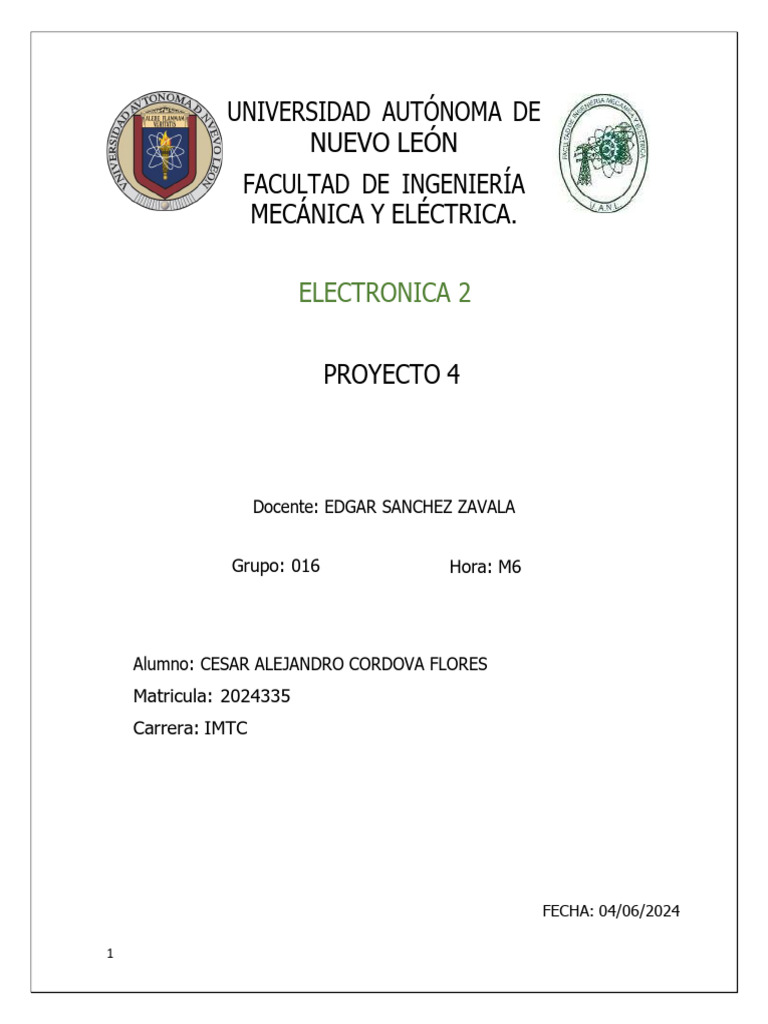 Proyecto 4 ELEC2 CESAR CORDOVA | PDF
