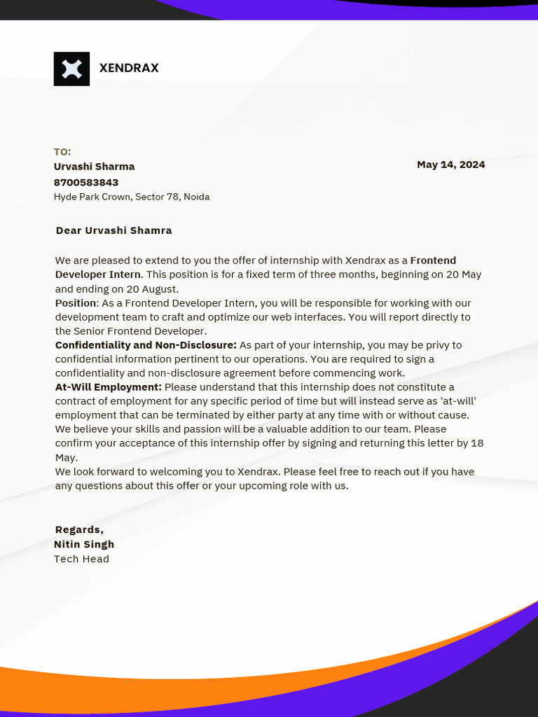 Urvashi Sharma Frontend Intern | PDF