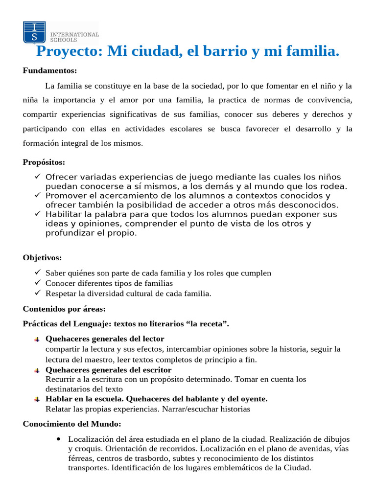 Proyecto La Familia | PDF