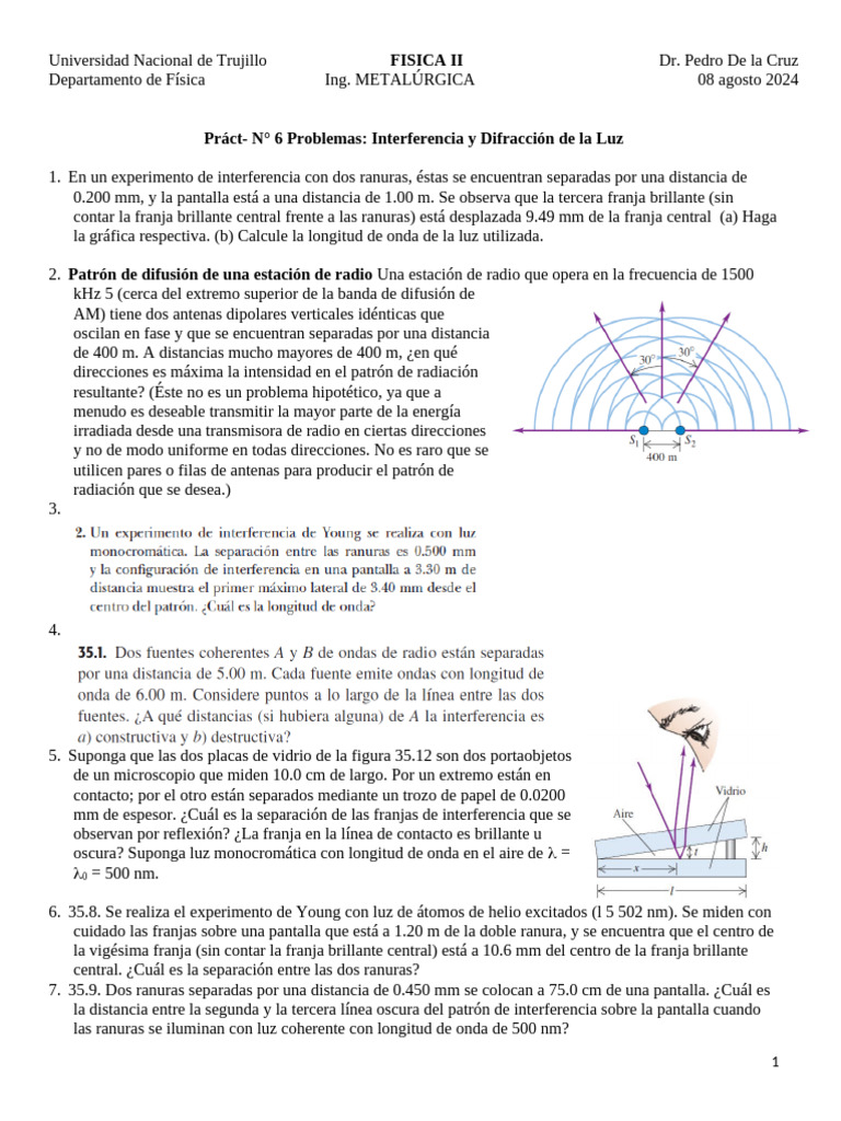 6 Pract-Probl. #6 - Interfer-PDlCruzR - FGII-IMetal-2024-Al-Ok | PDF | Home & Garden ...