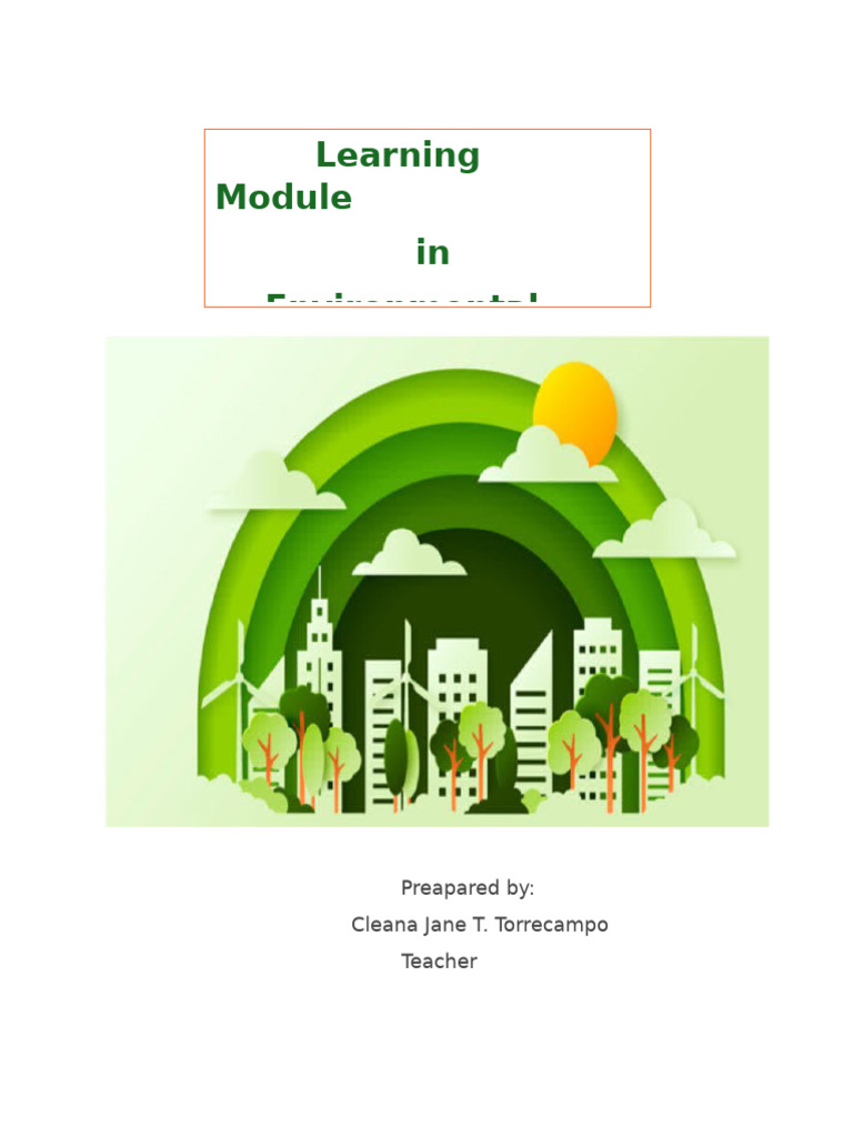 Module 1 In Environmental Science Pdf