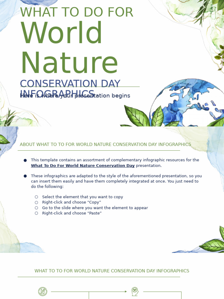 What To Do For World Nature Conservation Day Infographics | PDF