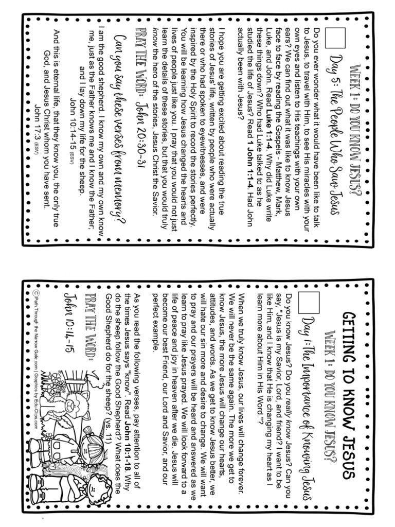 Week 1 Reading Plan ESV | PDF