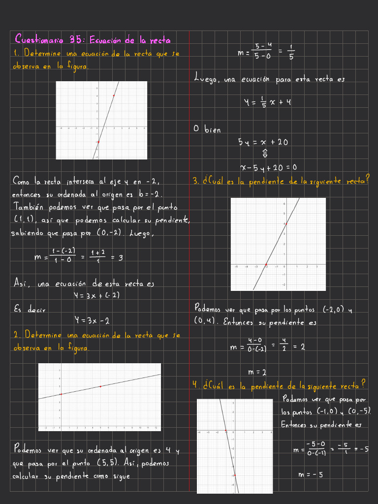 Ecuación de La Recta | PDF
