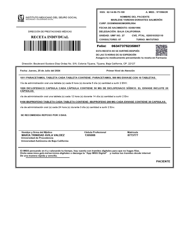 Imss Digital Dosm960803mgrrlr03 | PDF