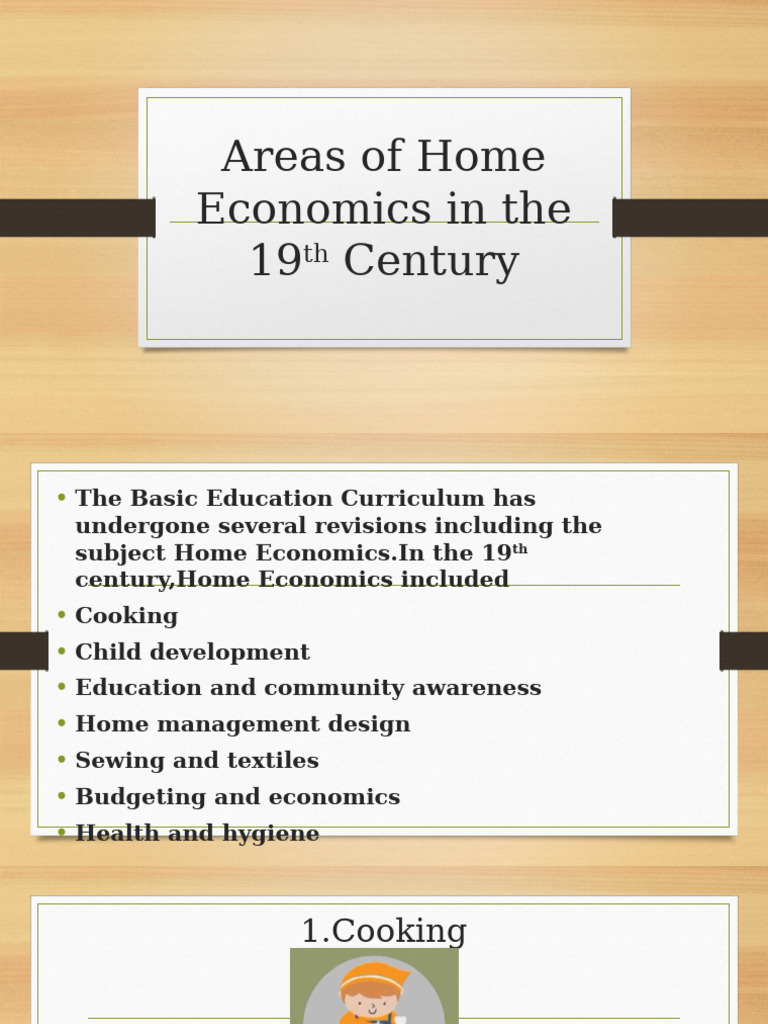 Areas of Home Economics in The 19th Century | PDF | Career & Growth ...