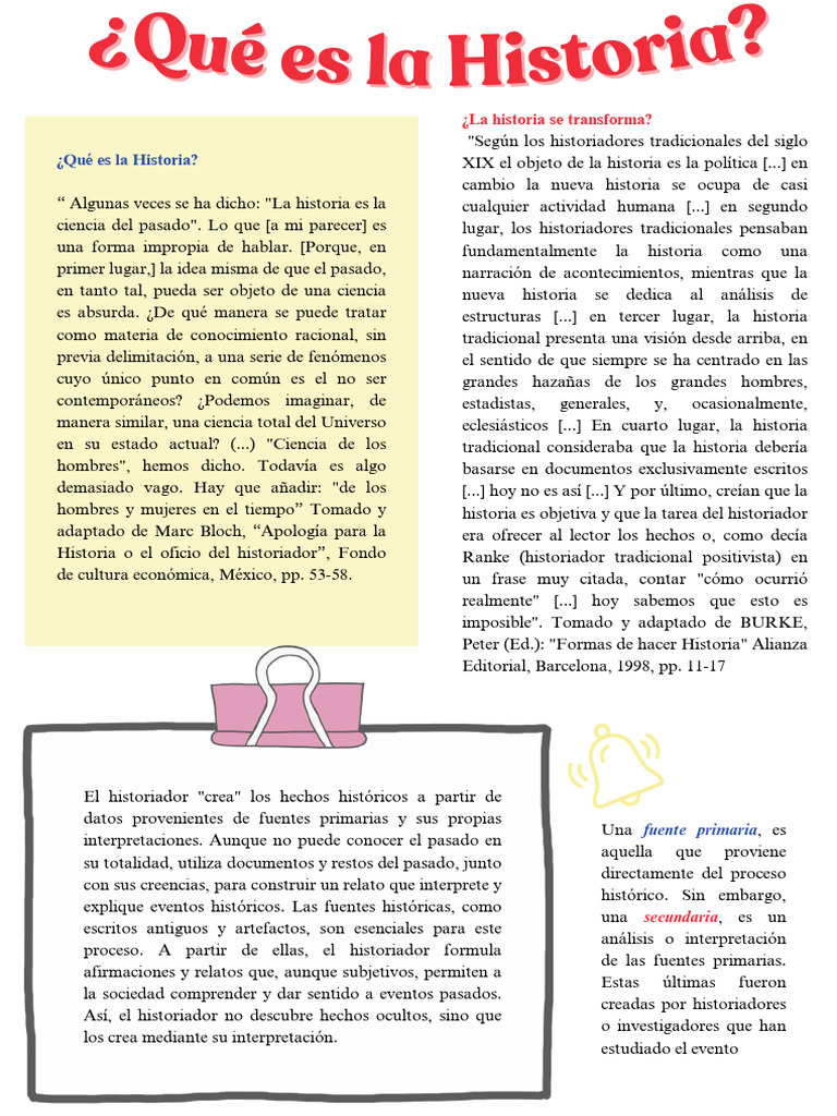 ¿Qué Es La Historia?-ACTIVIDAD | PDF | Historiador | Science