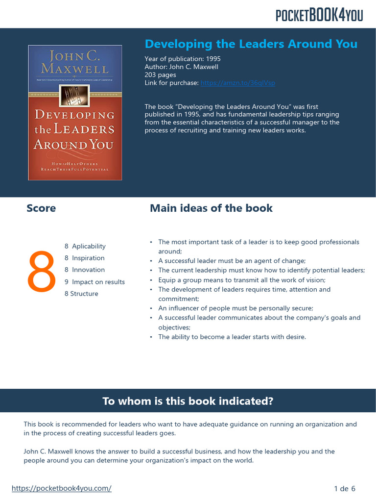 Developing The Leaders Around You - John C. Maxwell | PDF