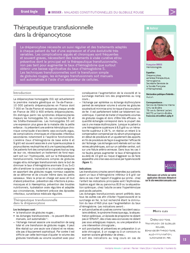 Horizons Hemato Mars 2014 13 14 Driss | PDF