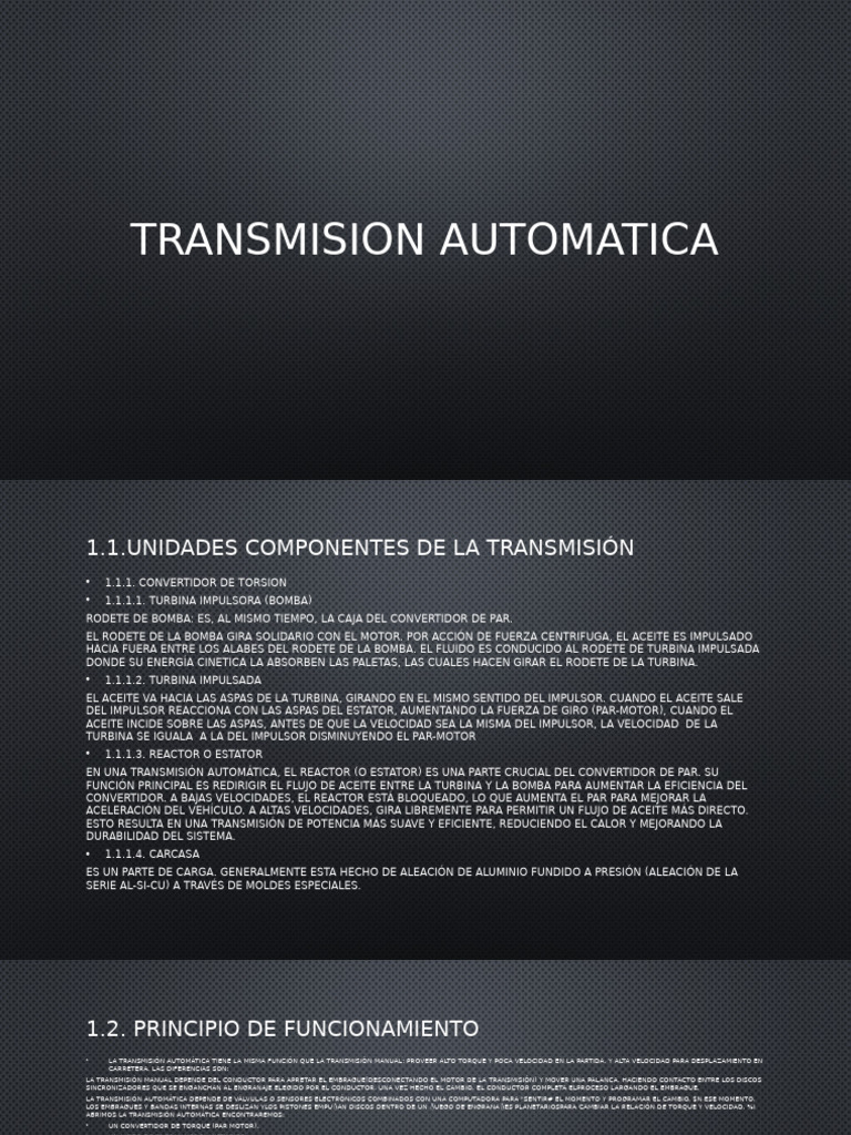Transmisión Automática | PDF