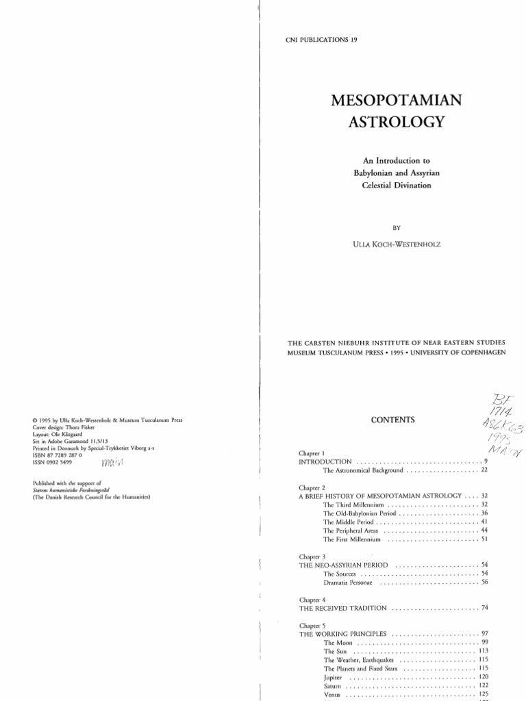 Mesopotamian Astrology: An Introduction To Babylonian and Assyrian ...