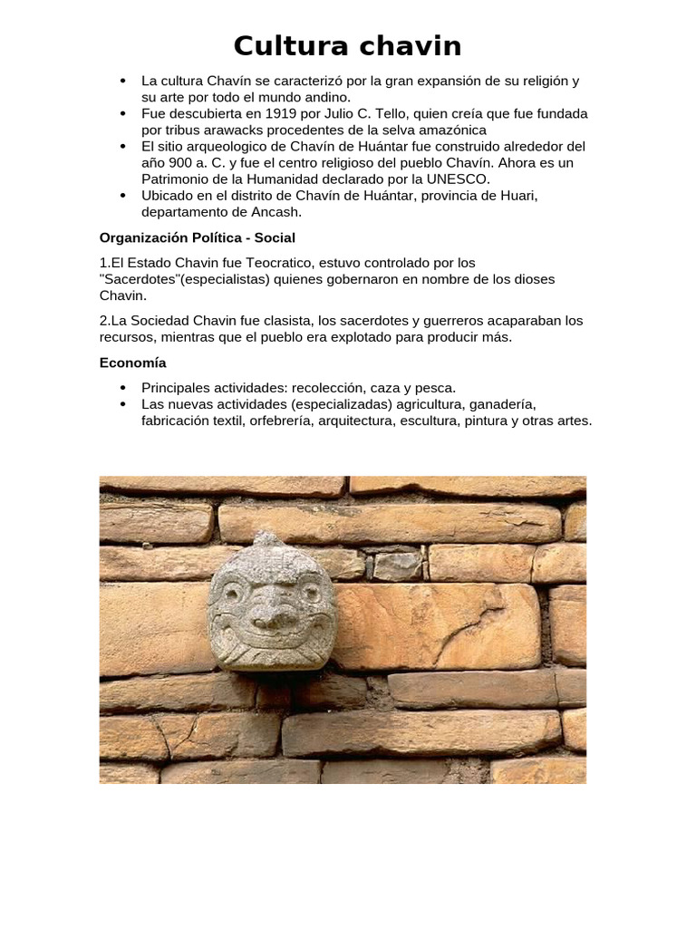 Cultura Chavin | PDF