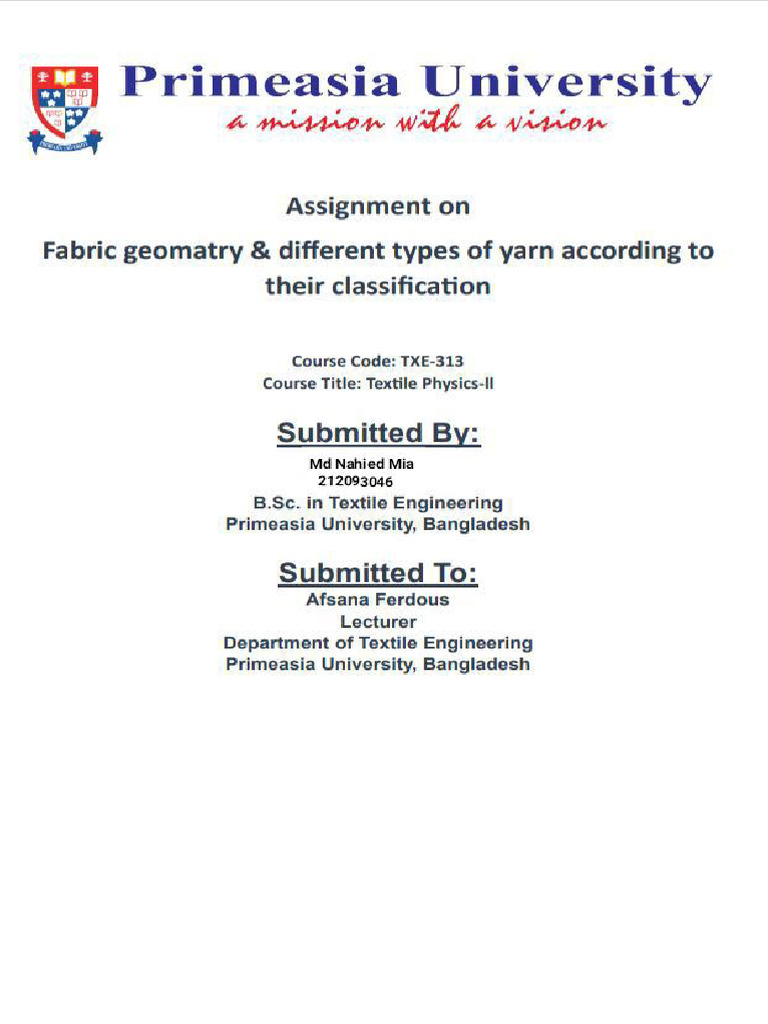 Textile Physics | PDF