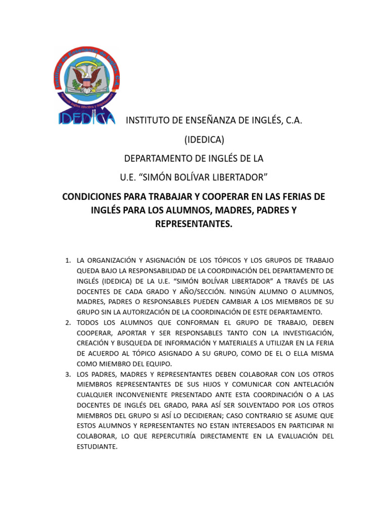 Comunicado Ingles | PDF