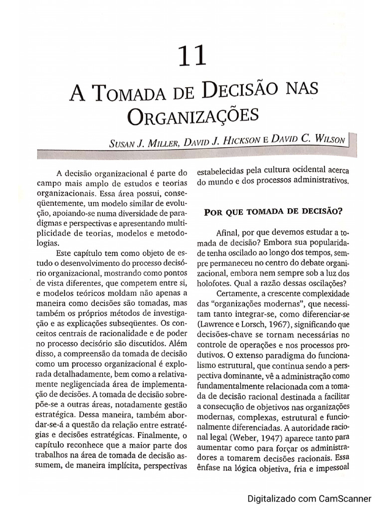 Tomada de Decisao | PDF