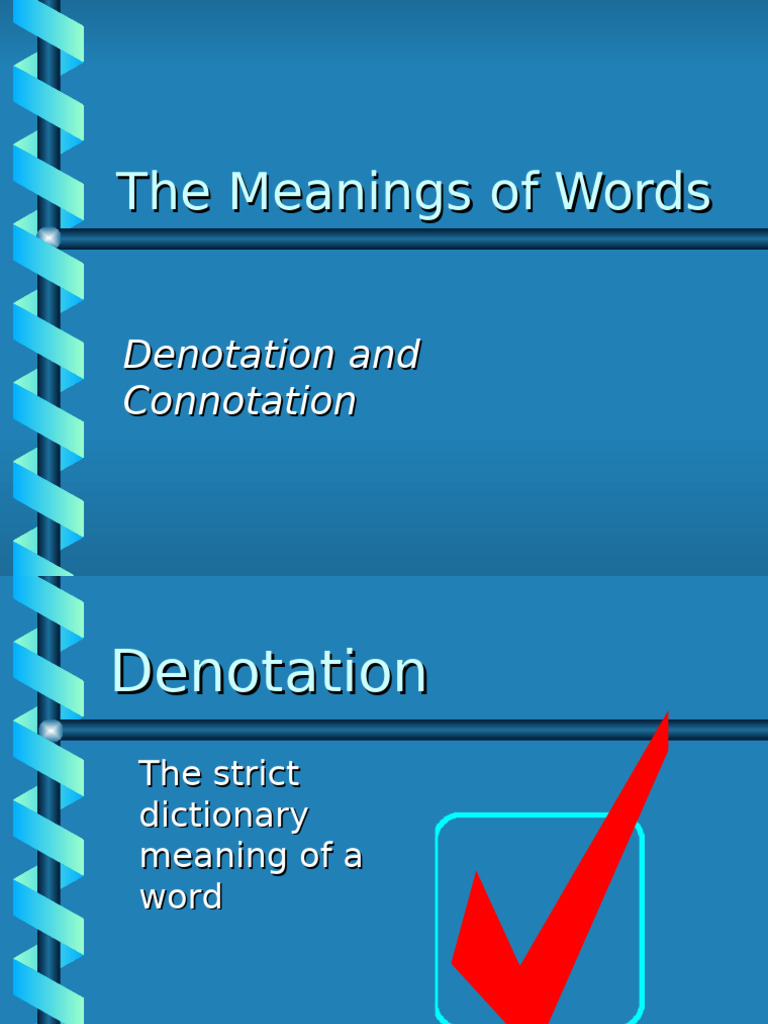 Denotation vs. Connotation Explained | PDF