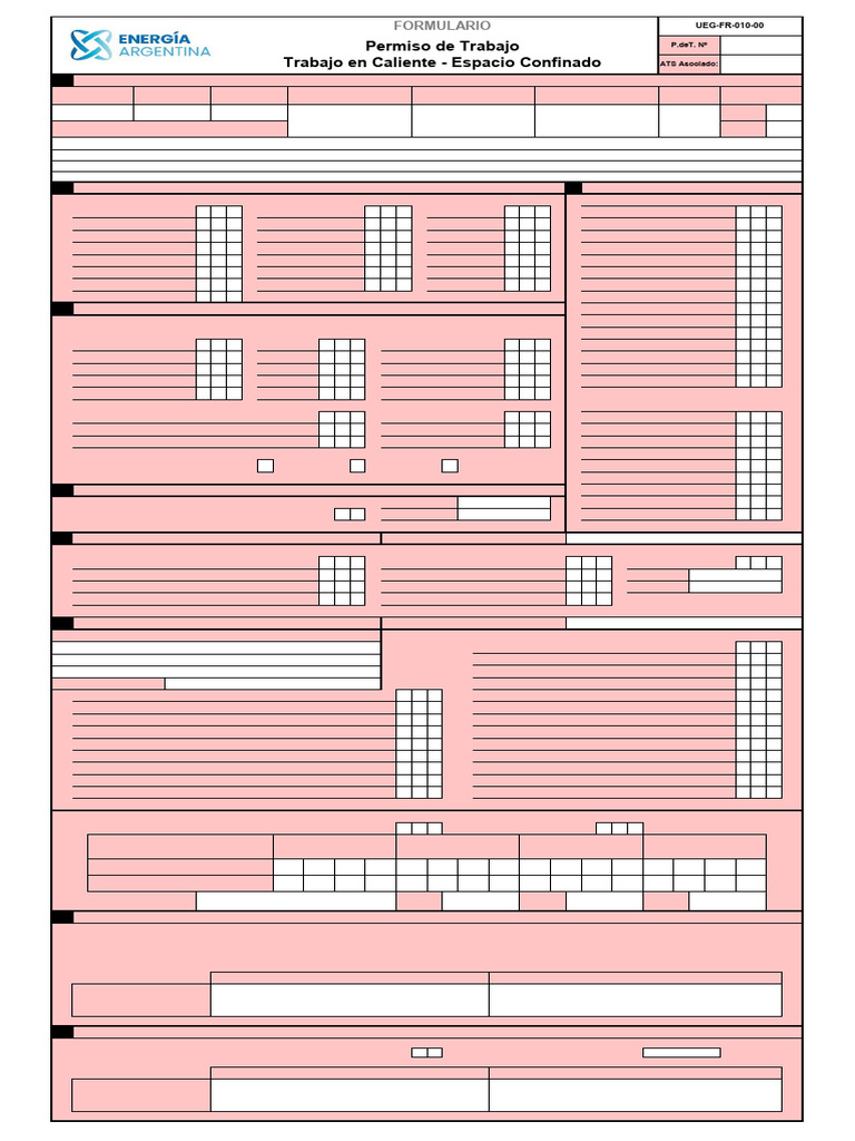 UEG-FR-010-00 - Permiso de Trabajo en Caliente | PDF