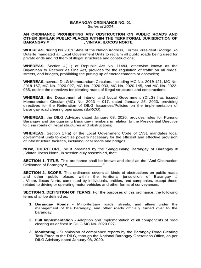 Barco Ordinance | PDF