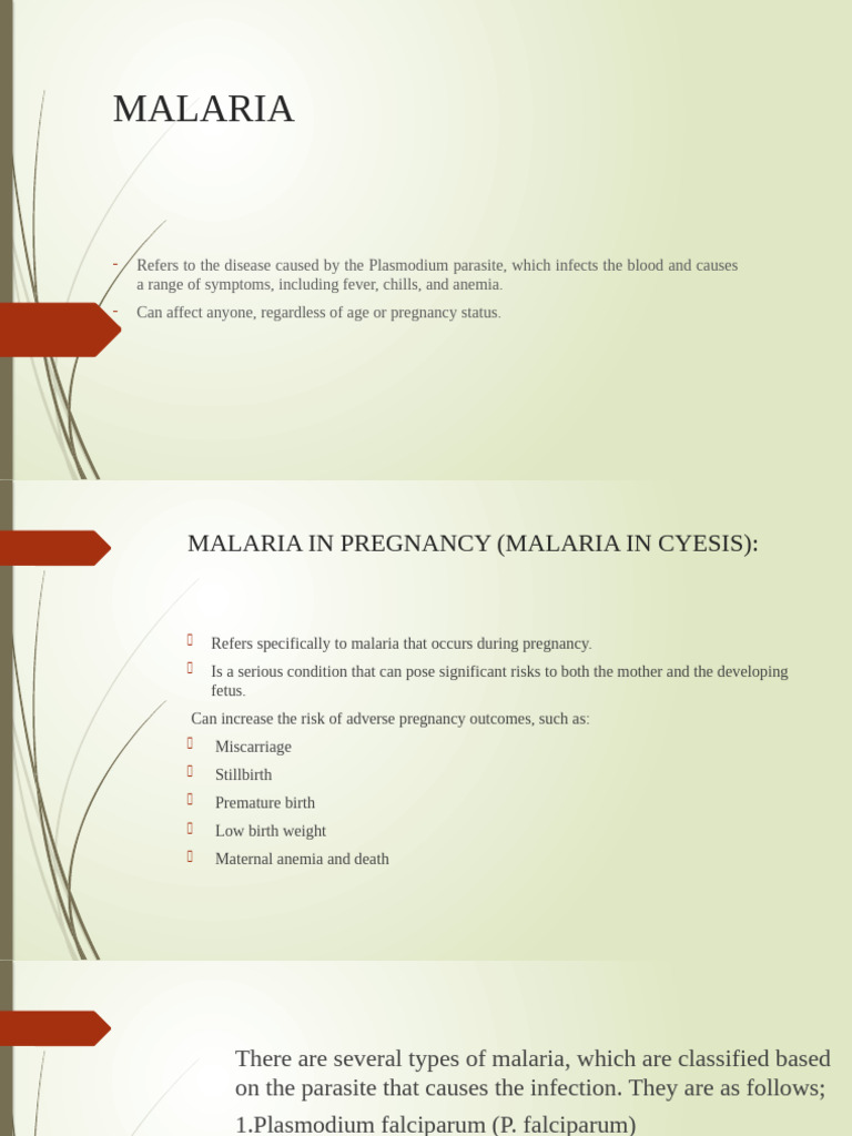 Group 1 Malaria in Cyesis | PDF