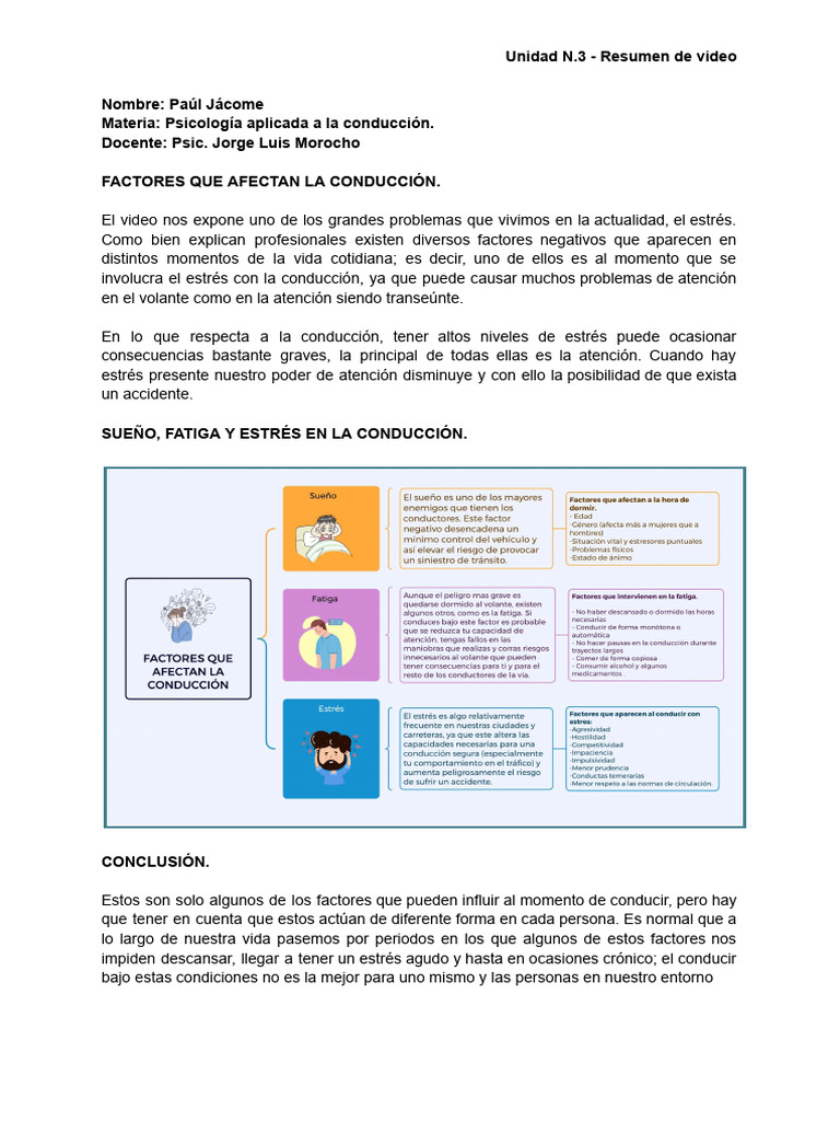 Uni 3 - Resumen de Video - Paúl Jácome | PDF