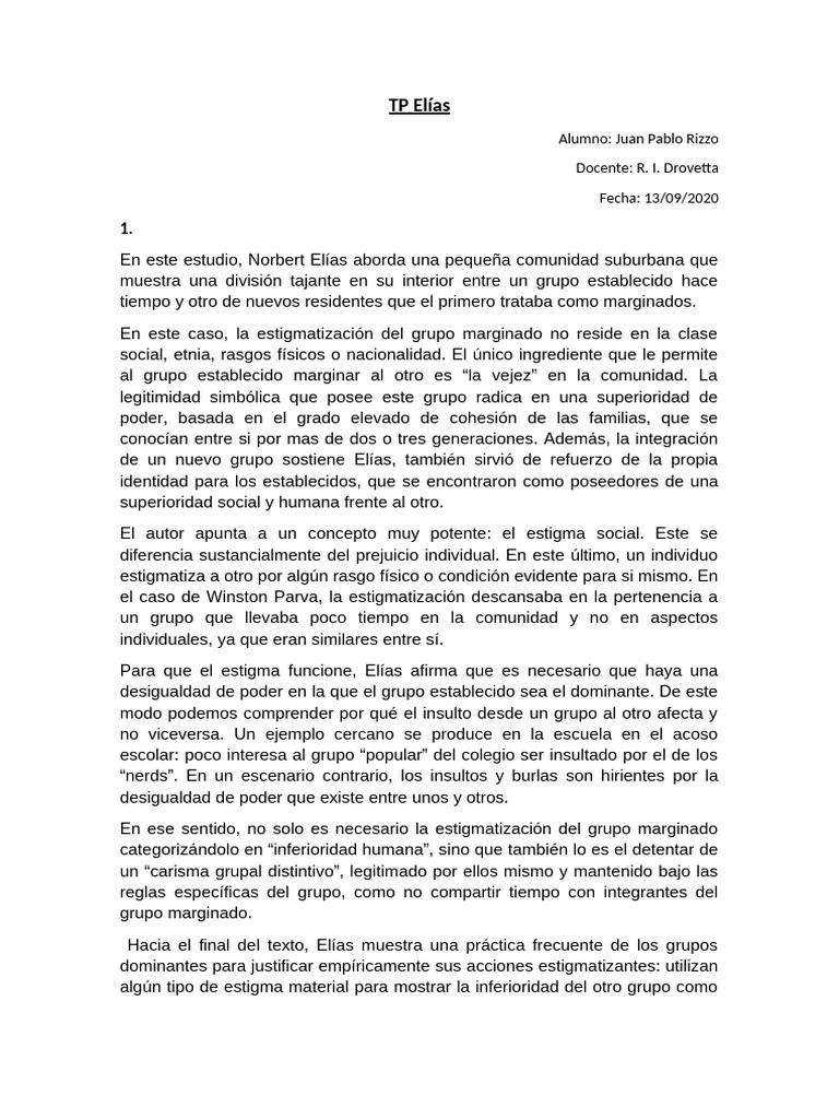 Cómo Explica El Funcionamiento Del Estigma | PDF