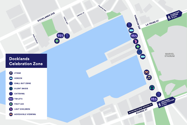 CoM 1904 NYE2023 Maps Docklands Celebration Zone | PDF