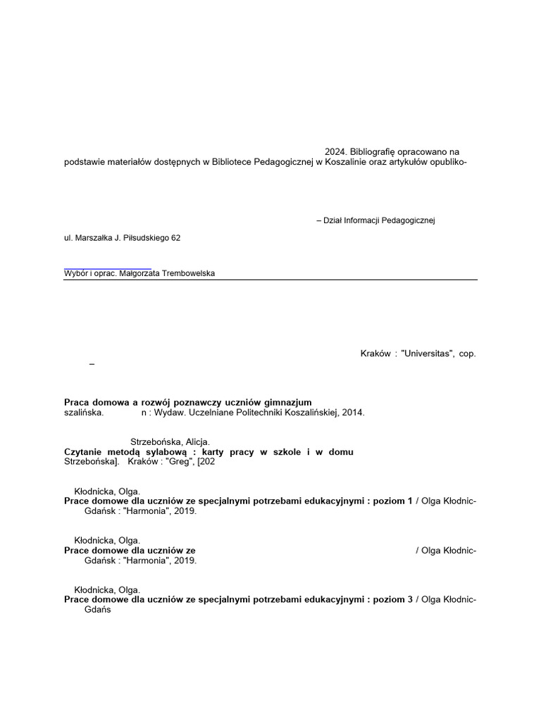 Praca Domowa Ucznia. Zest | PDF