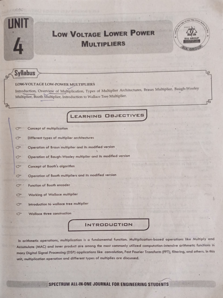 LPVLSI Design Unit 4 Spectrum | PDF | Computer Engineering | Digital Electronics