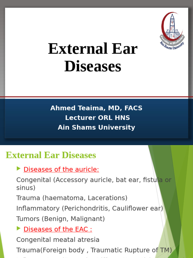 External Ear Diseases | PDF