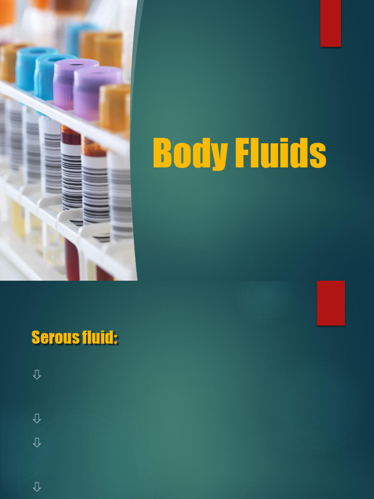 Body Fluids | PDF