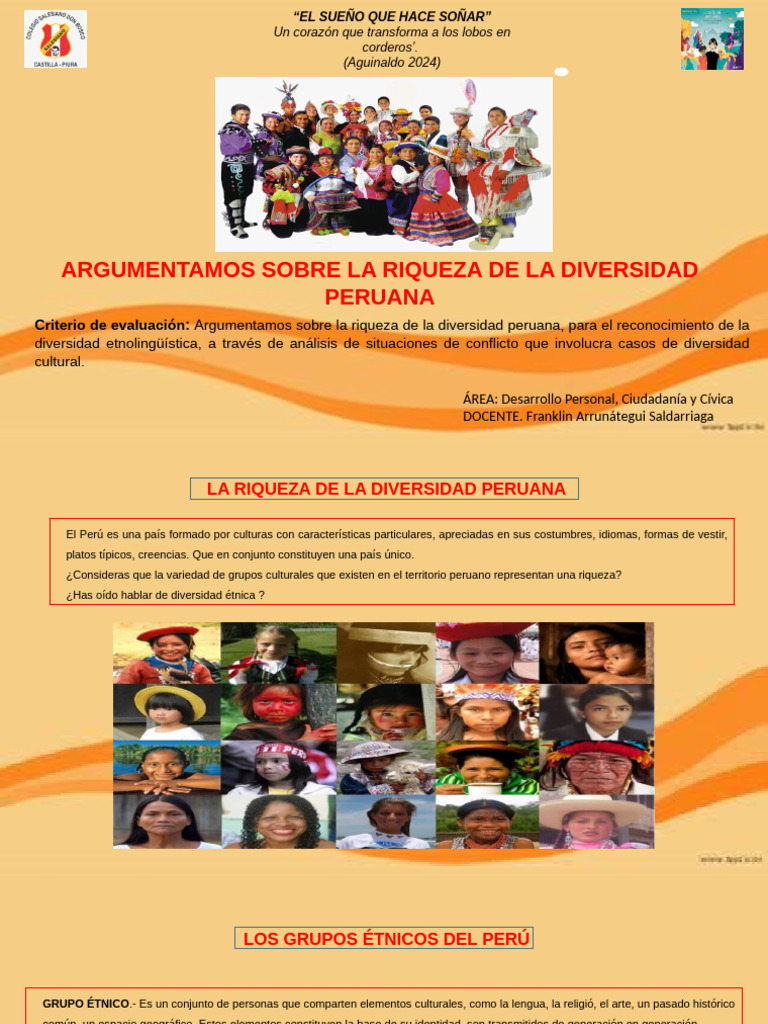 Argumentamos Sobre La Riqueza de La Diversidad Peruana | PDF