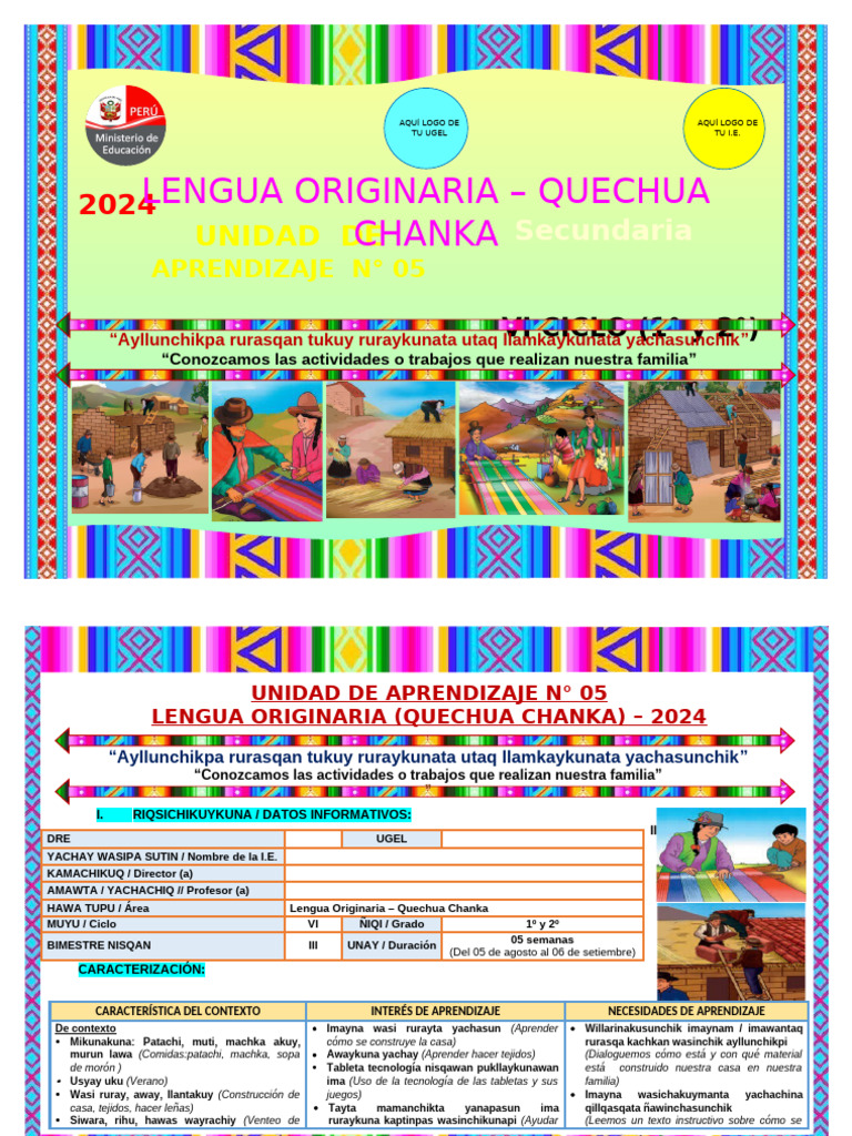 Unidad de Aprendizaje #05 - Vi Ciclo - Sec - 2024 | PDF