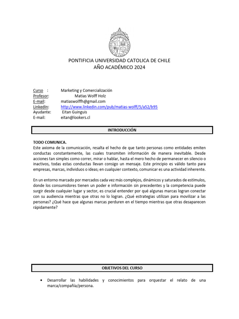 Imi 3600 Programa MKTG Miuc 2024 | PDF