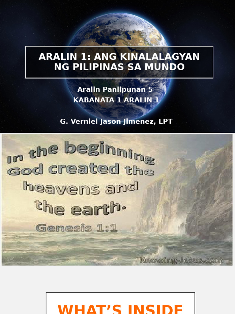 Ang Kinalalagyan NG Pilipinas Sa Mundo | PDF