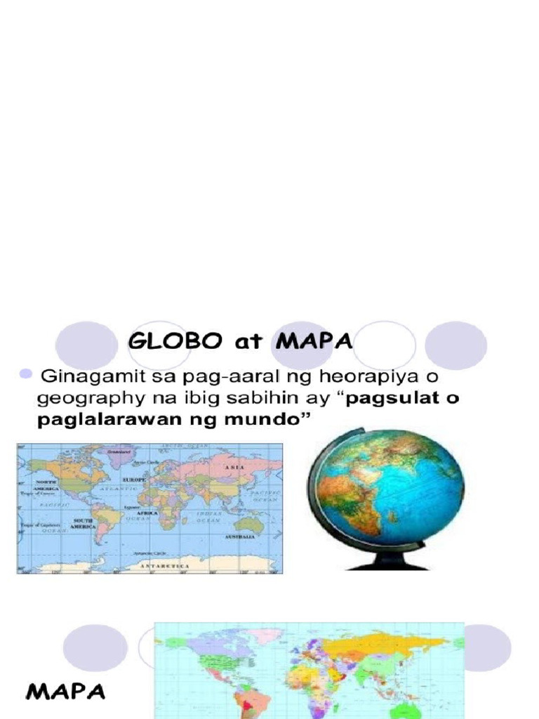 Pagtukoy Sa Mga Imahinaryong Guhit NG Mapa at Globo | PDF