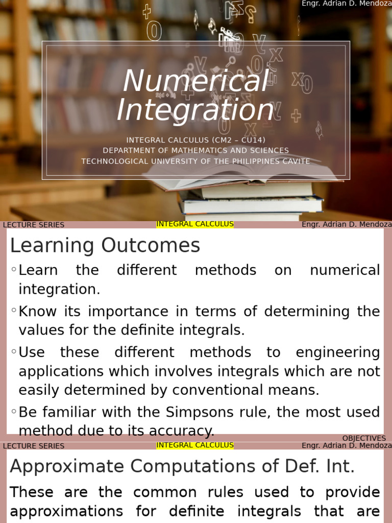 CM2 CU14 Numerical Integration | PDF