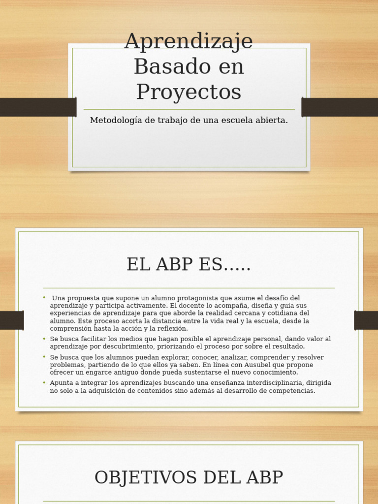 Aprendizaje Basado en Proyectos | PDF