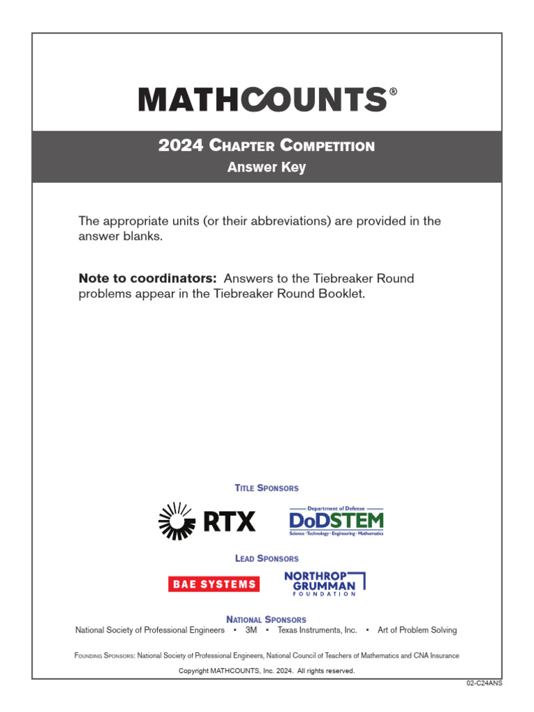 2024 COMPLETE Chapter Answer Key FORMATTED (FINAL) | PDF