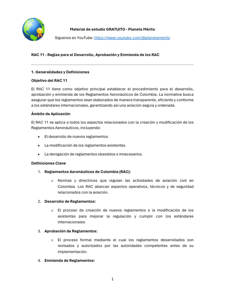 RAC 11 - Reglas para El Desarrollo Aprobación y Enmienda de Los RAC | PDF