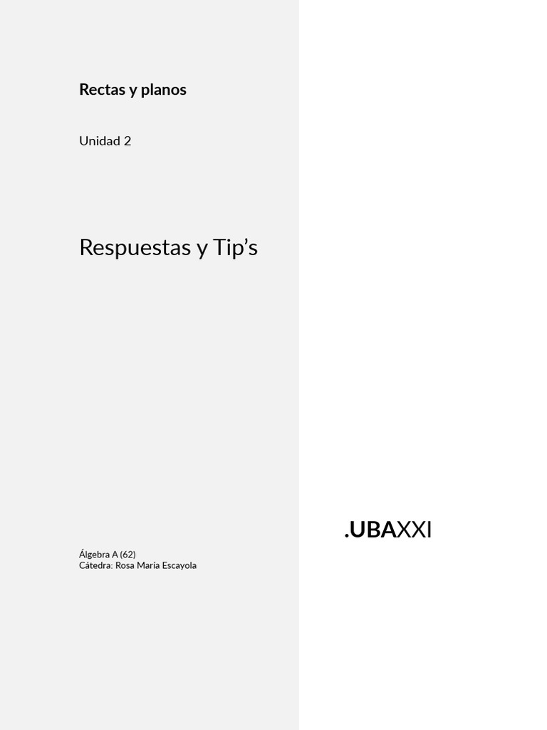 Unidad 2 Rtas+tips | PDF