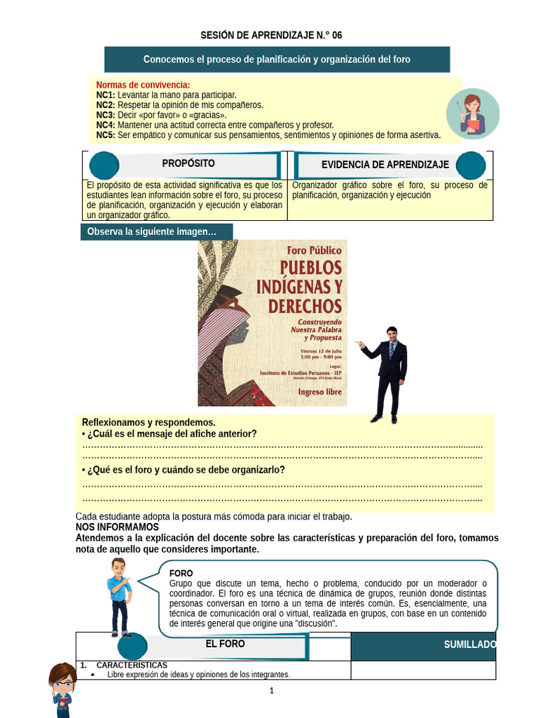 Ficha-El Foro-4° | PDF | Cognición | Crecimiento personal y profesional