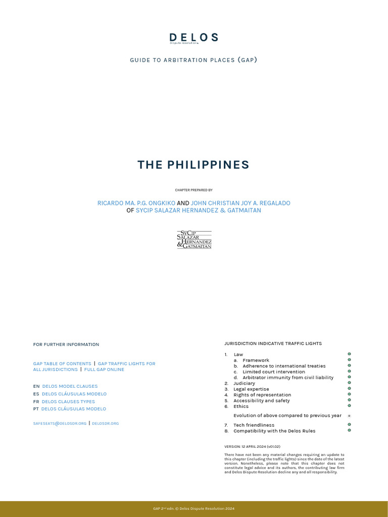 Delos GAP 2nd Edn Philippines ADR | PDF